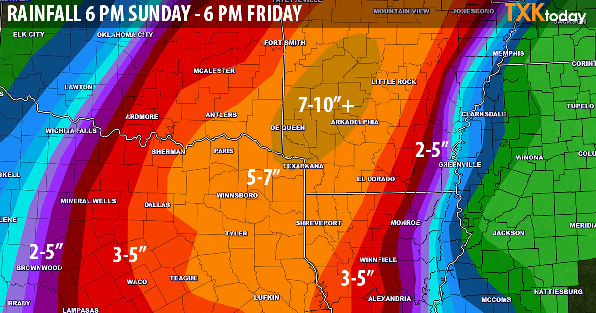 Heavy rain forecast for Texarkana | Texarkana Today