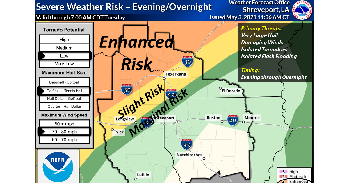 Severe Weather Possible Monday Evening | Texarkana Today