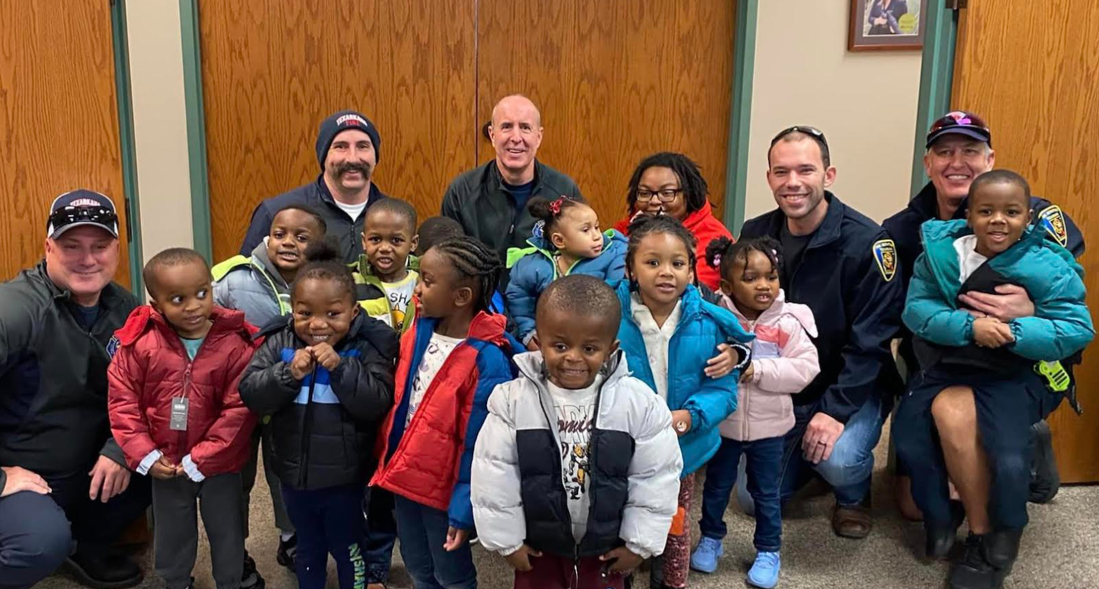 Local Fire Departments Donate Coats to Children At Opportunities, INC ...