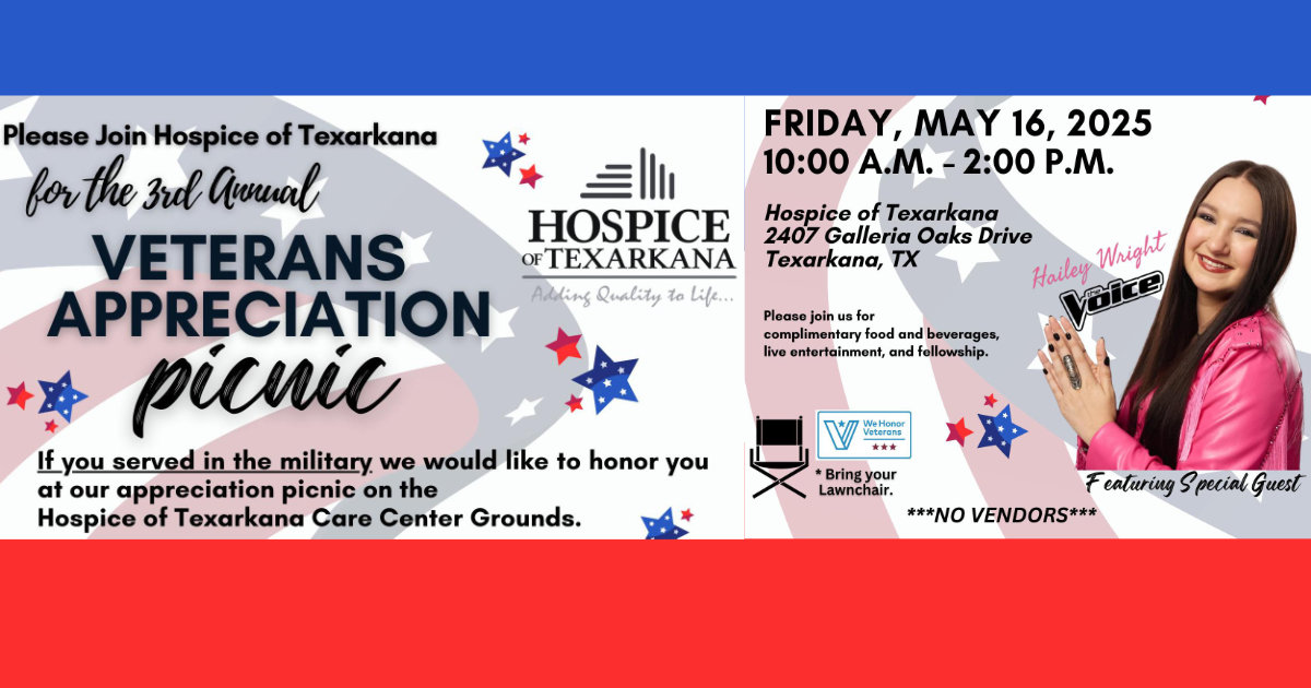 Hospice of Texarkana Hosts Military Appreciation Picnic to Honor Veterans | Texarkana Today
